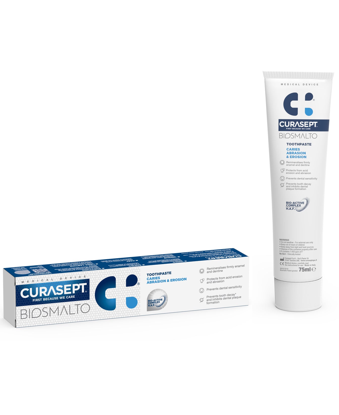 Curasept Biosmalto Toothpaste For Caries, Abrasion & Erosion – Curasept ...